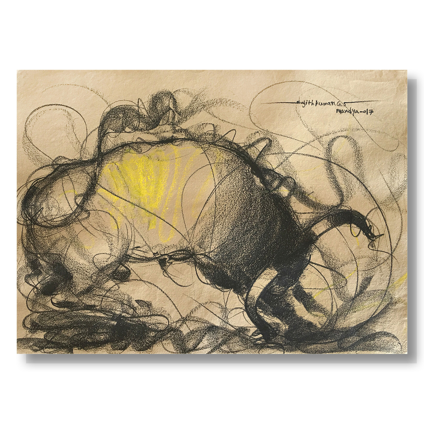 Bull Drawing-656 – SUJITH KUMAR GS MANDYA Art Studio Gallery (SKGSM Art ...